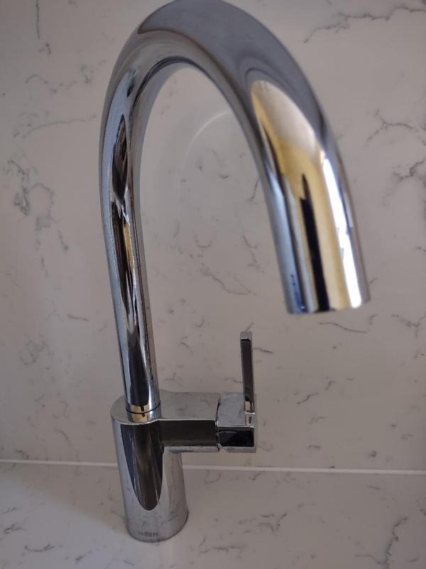 Moen Align Chrome Single Handle Kitchen Faucet with Sprayer 7365 at ...