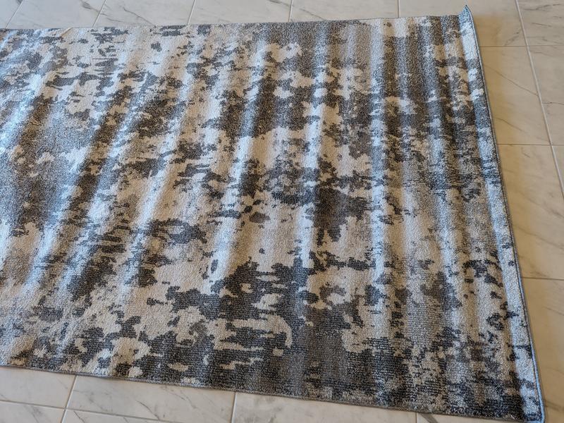 Mohawk Home 3 X 5 (ft) Grey Indoor Abstract Mid-century Modern Area Rug ...