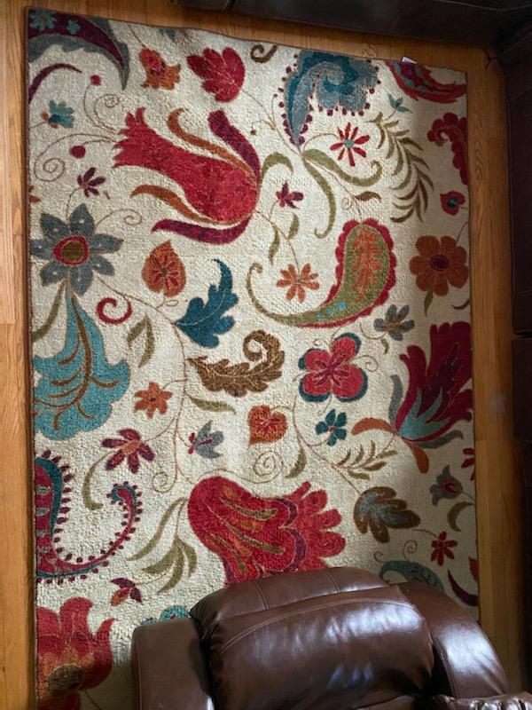 Mohawk Home Strata 5 x 8 Red Indoor Floral/Botanical Tropical Area Rug ...