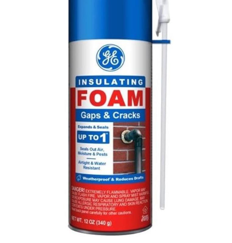 GE Multi-Purpose Foam 12-oz Straw Indoor/Outdoor Spray Foam Insulation ...