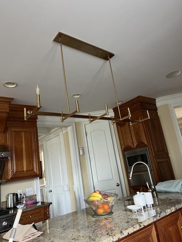 Signature Hardware Kunin 10-Light Brushed Gold Craftsman Dry rated ...