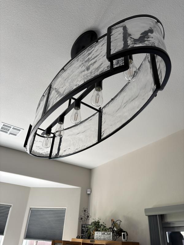 Minka Lavery Bella Collina 5-Light Matte Black Industrial Chandelier ...
