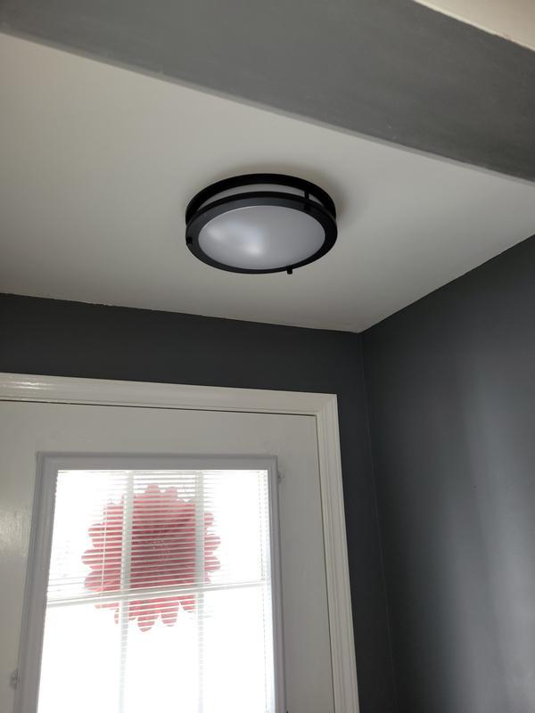 Minka Lavery Vantage 1 -Light 11.75-in Matte Black Integrated LED Flush ...