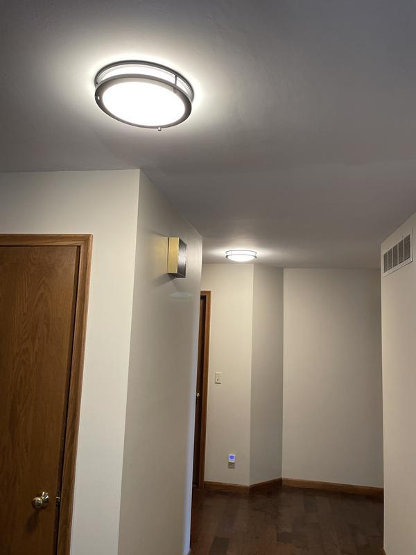 Minka Lavery Vantage 1 -Light 11.75-in Matte Black Integrated LED Flush ...