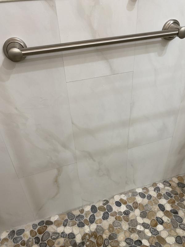 Signature Hardware Brushed Nickel Wall Mount ADA Compliant Grab Bar (3 ...