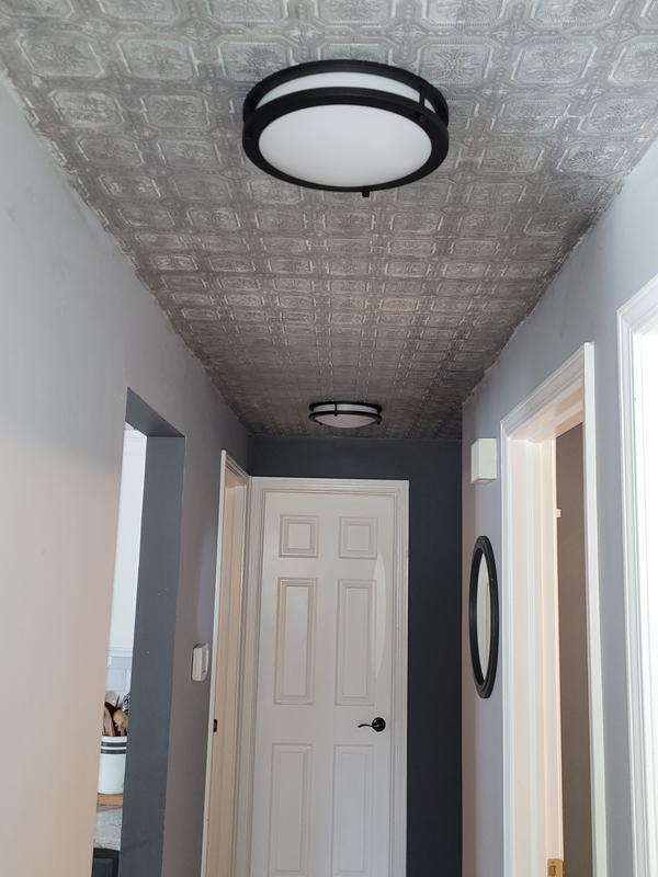 Minka Lavery Vantage 1 -Light 11.75-in Matte Black Integrated LED Flush ...