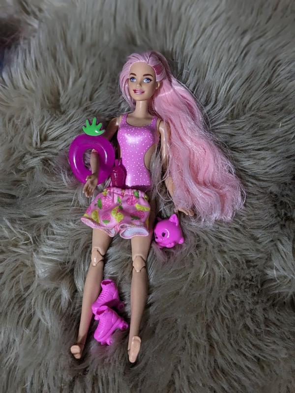 Barbie Pop Reveal Fruit Series Strawberry Lemonade Doll, 8 Surprises ...