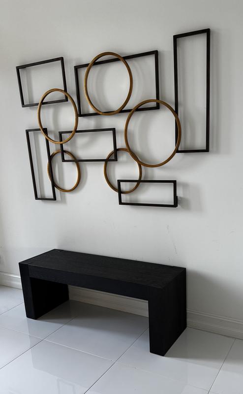 Maven Lane Zeno Contemporary Wooden Bench in Weathered Black Finish in ...
