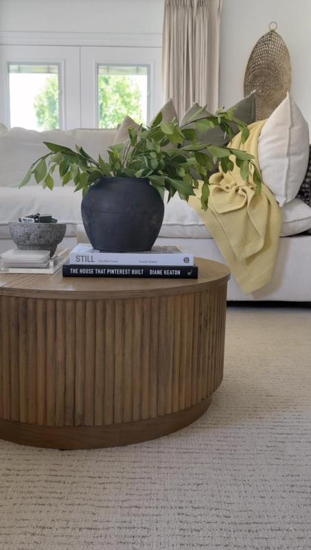 Maven Lane Dallas Round Coffee Table in Aged Natural in the Coffee ...