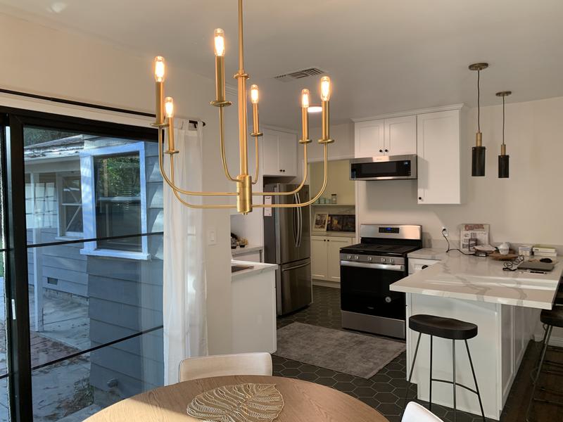 Maxim Lighting Wesley 6 -Light Satin Brass Steel Chandelier in the ...