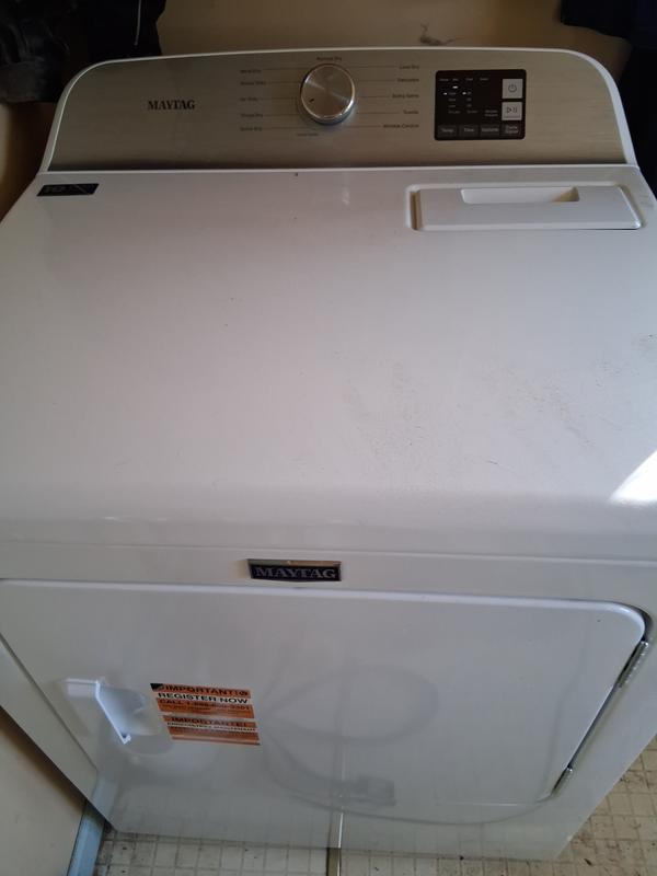 Maytag 7-cu ft Vented Electric Dryer (White) MED6200KW at Lowes.com