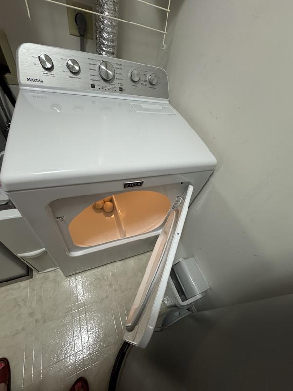 Maytag 7-cu ft Steam Cycle Vented Electric Dryer (White) MED5430MW at ...