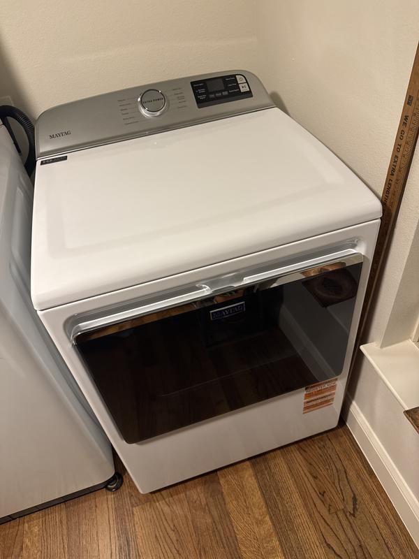Maytag 7.4-cu ft Vented Smart Electric Dryer (White) MED6230HW at Lowes.com