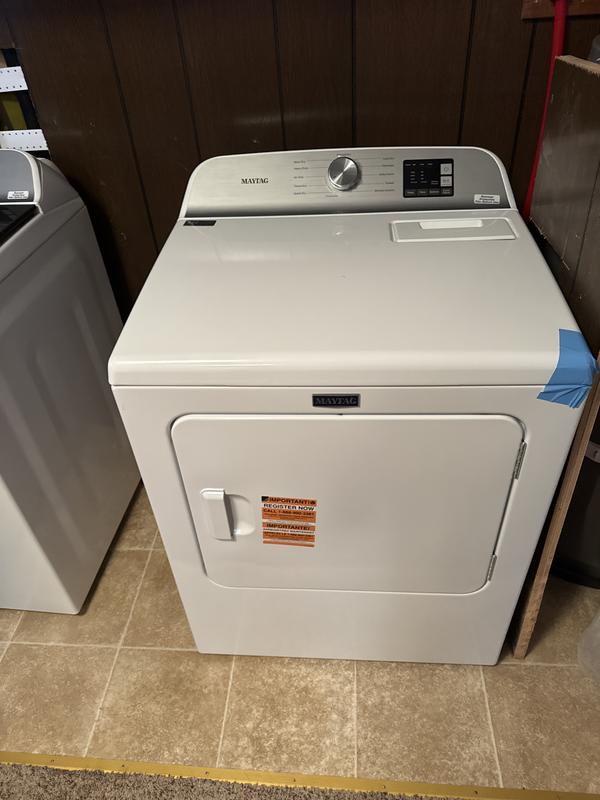 Maytag 7-cu ft Vented Electric Dryer (White) MED6200KW at Lowes.com