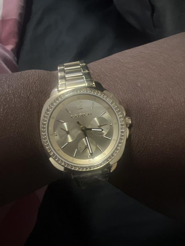 COACH Women's Kitt Gold-Tone Stainless Steel Bracelet Watch 34mm - Macy's