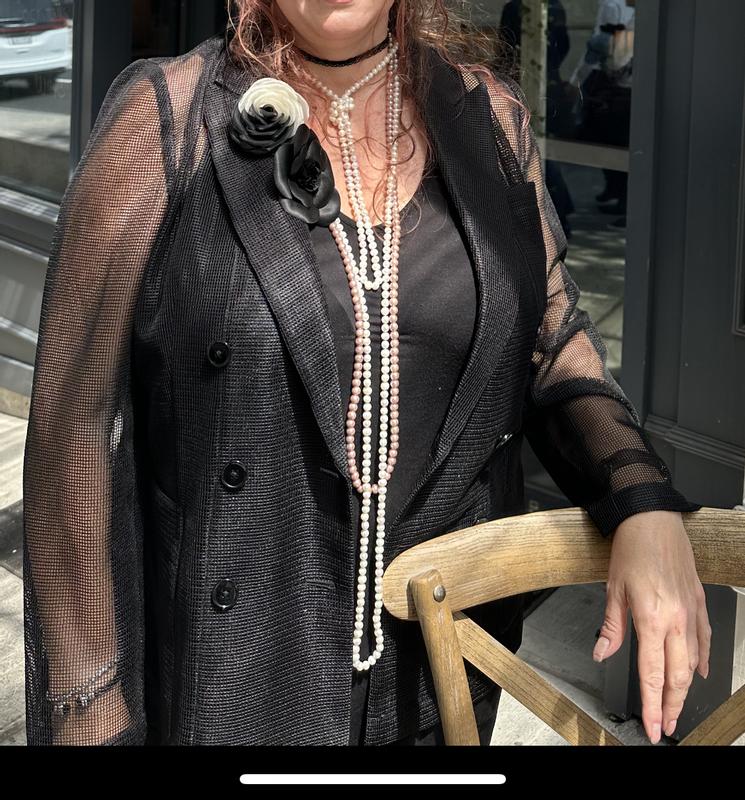 Lauren Ralph Lauren Women's Double-Breasted Mesh Blazer - Macy's