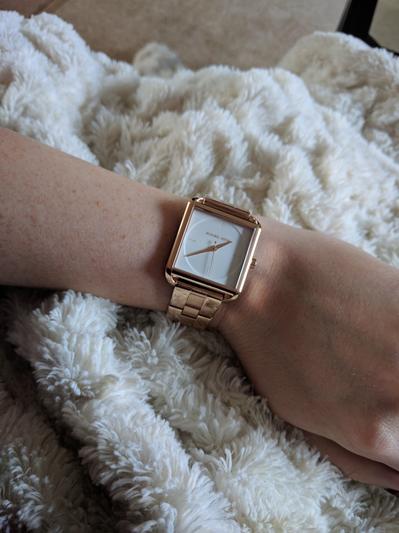 Michael Kors Women's Lake Gold-Tone Stainless Steel Bracelet Watch ...