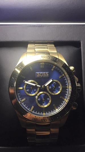 BOSS Hugo Boss Men's Chronograph Ikon Gold Ion-Plated Bracelet Watch ...
