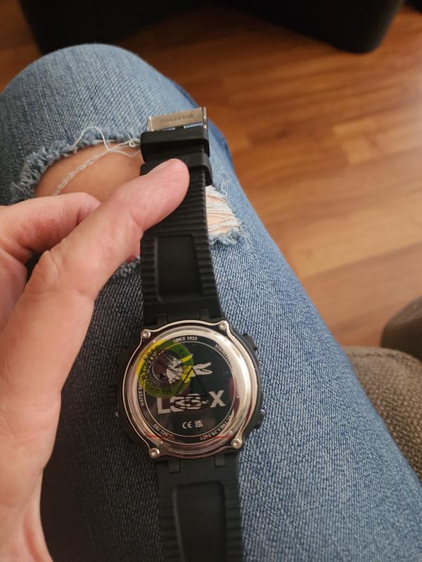 Lacoste Men's LC33 Black Silicone Strap Watch 45mm - Macy's