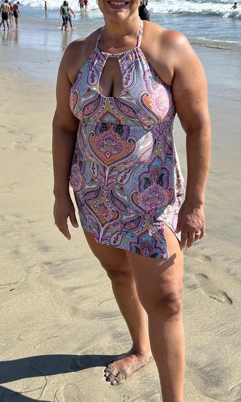 Raisins Curve Plus Size Rosalie Keyhole Tankini Swim Top - Macy's