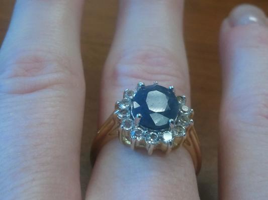 Victoria Townsend 18k Gold over Sterling Silver Ring, Sapphire (3 ct. t ...