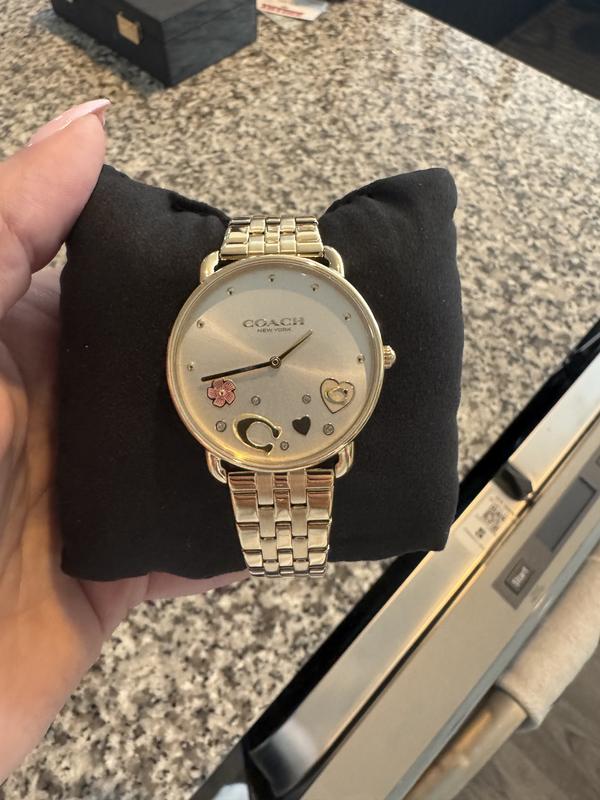 COACH Women's Elliot Gold-Tone Stainless Steel Bracelet Watch 36mm - Macy's