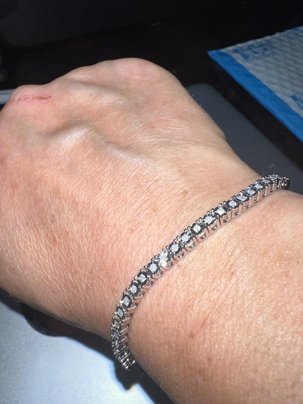 Macy s Diamond Tennis Bracelet 1 ct. t.w. in Sterling Silver 14k Gold Plated Sterling Silver or 14k Rose Gold Plated Sterling Silver Macy s