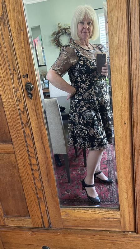 Jessica Howard Petite Printed Elbow Sleeve Fit & Flare Dress - Macy's