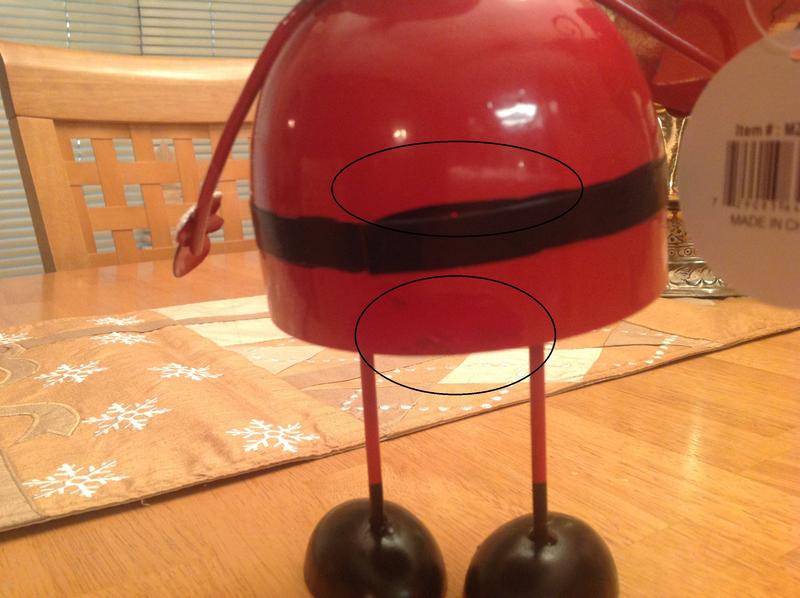 National Tree 10" Metal Bobble Santa - Macy's