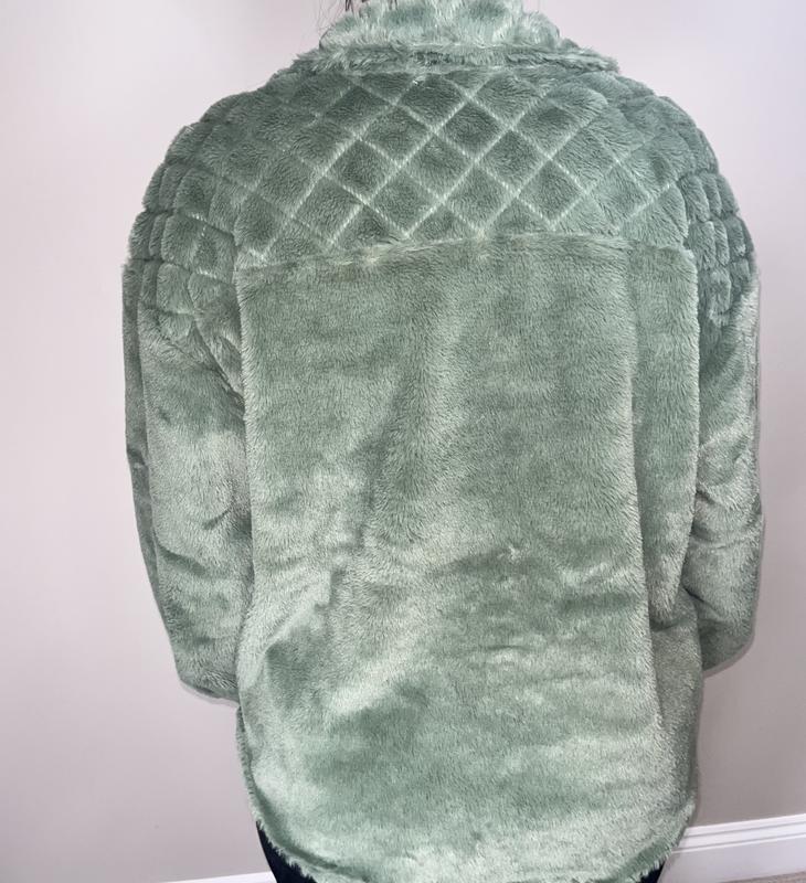 Crave Fame Juniors' Diamond Quilted Faux-Fur Sherpa Shacket - Macy's