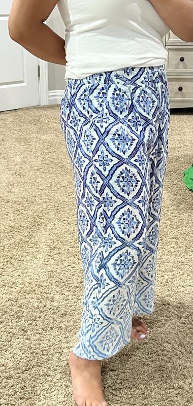 JM Collection Women's Linen Blend Ombré Print Cropped Pants, Created ...