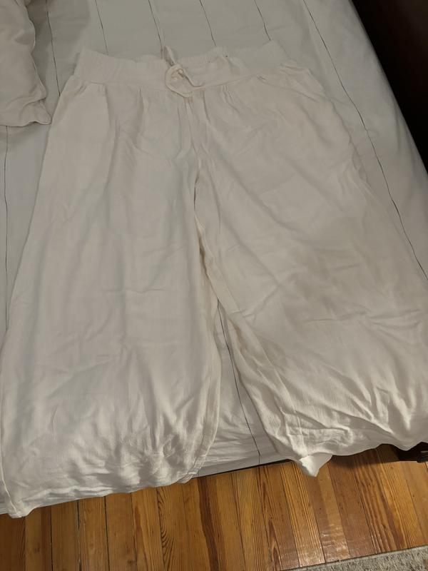 JM Collection Linen Blend Split-Cuff Top & Smocked-Waist Pants, Created ...