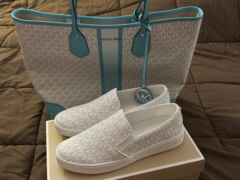 Michael Kors Women's Keaton Slip-On Signature Logo Sneakers Michael Kors Women's Keaton Slip-On Signature Logo Sneakers