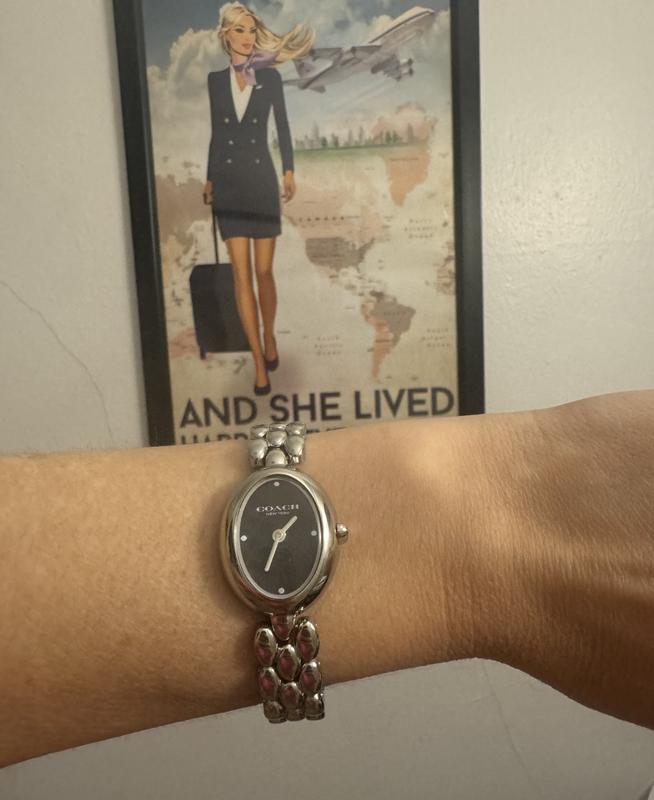 COACH Women's Silver Sammy Stainless Steel Watch 22.5mm - Macy's