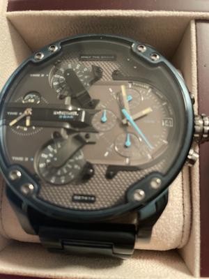 Diesel Men's Chronograph Mr. Daddy 2.0 Blue Stainless Steel Bracelet ...