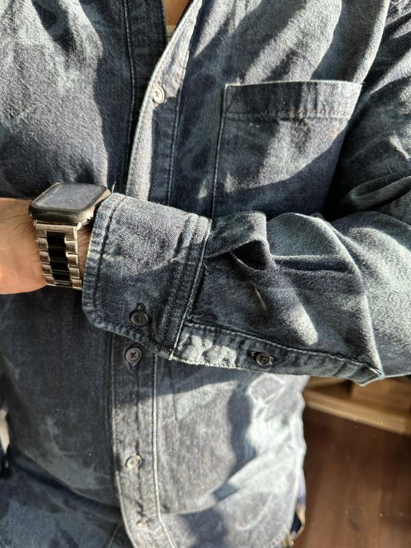 Mode of One Men's Relaxed-Fit Denim Shirt, Created for Macy's - Macy's