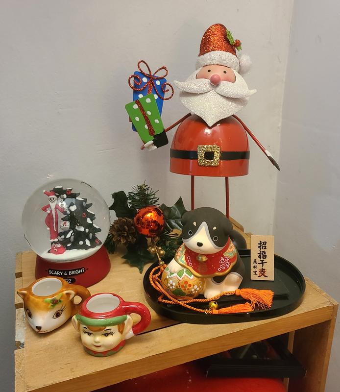 National Tree 10" Metal Bobble Santa - Macy's