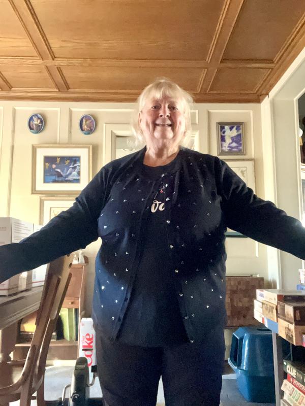 JM Collection Plus Size Rhinestone Button-Front Cardigan, Created for ...