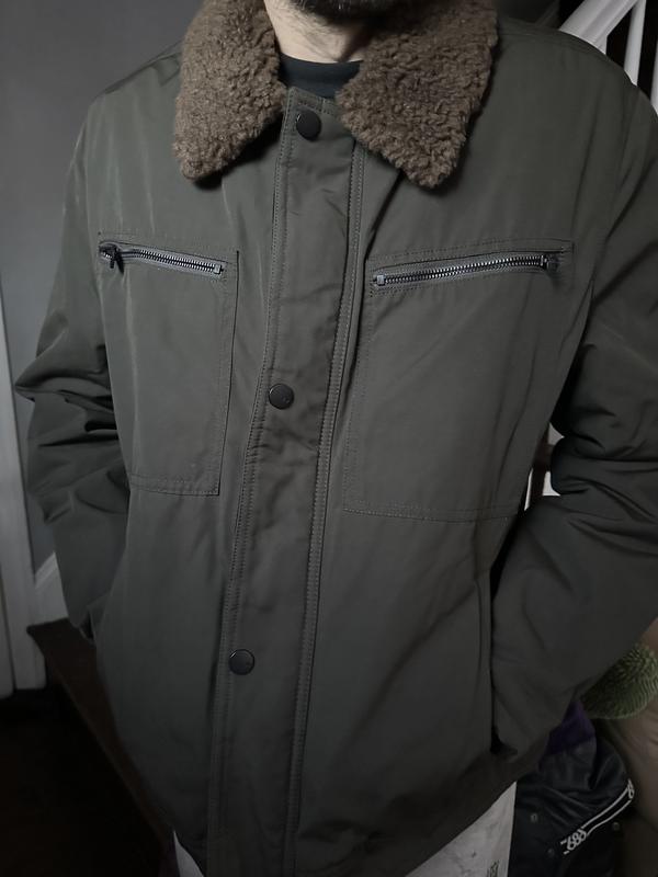 Marc New York Men's Randall Insulated Waxed Cotton Aviator Jacket with ...