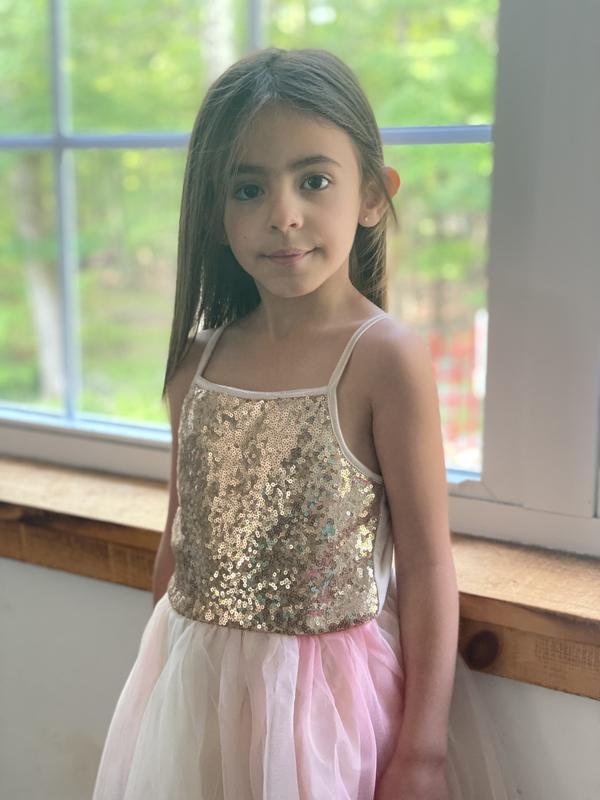 Pink & Violet Little Girls Sequin Unicorn Border Tutu Dress - Macy's