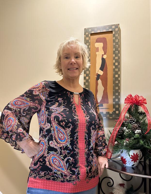 JM Collection Women's Printed Ruffle Chiffon-Sleeve Top & Capri Pants ...