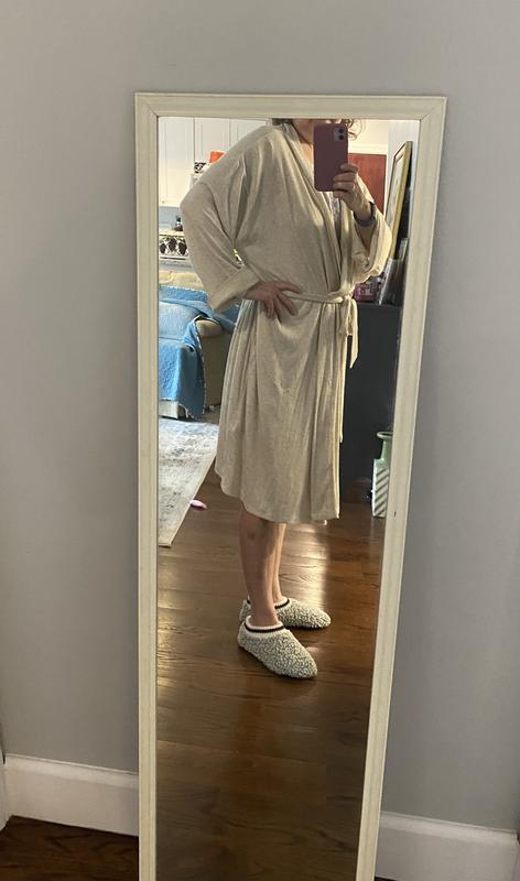 GAP Women's Long-Sleeve Belted Ribbed Robe - Macy's