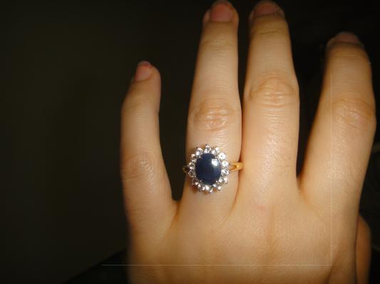 Victoria Townsend 18k Gold over Sterling Silver Ring, Sapphire (3 ct. t ...