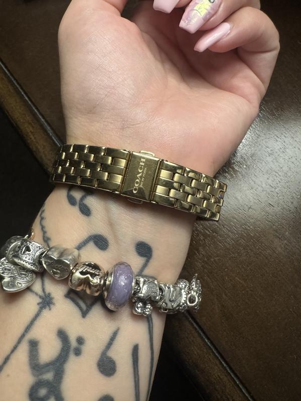 COACH Women's Elliot Gold-Tone Stainless Steel Bracelet Watch 36mm - Macy's