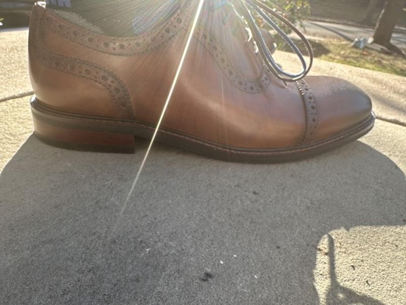 Bar III Men's Ashfordd Cap Toe Brogue Leather Dress Shoe, Created for ...