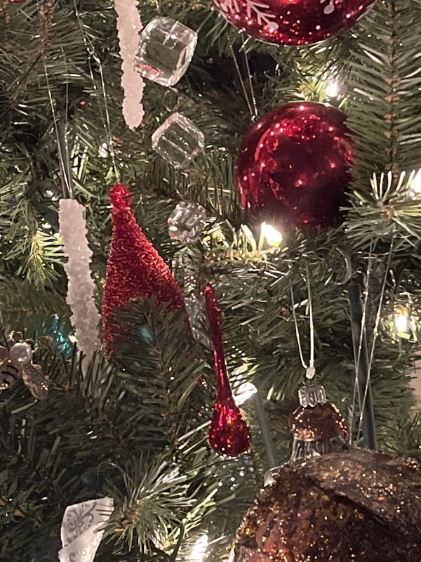 Holiday Lane Ruby Red Holiday Beaded Drop Ornament, Created for Macy's ...