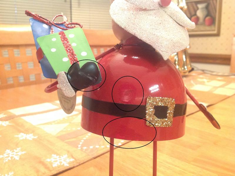 National Tree 10" Metal Bobble Santa - Macy's