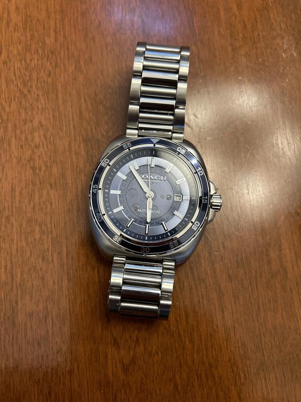 COACH Men's Automatic Gold Charter Stainless Steel Watch 44.5mm - Macy's
