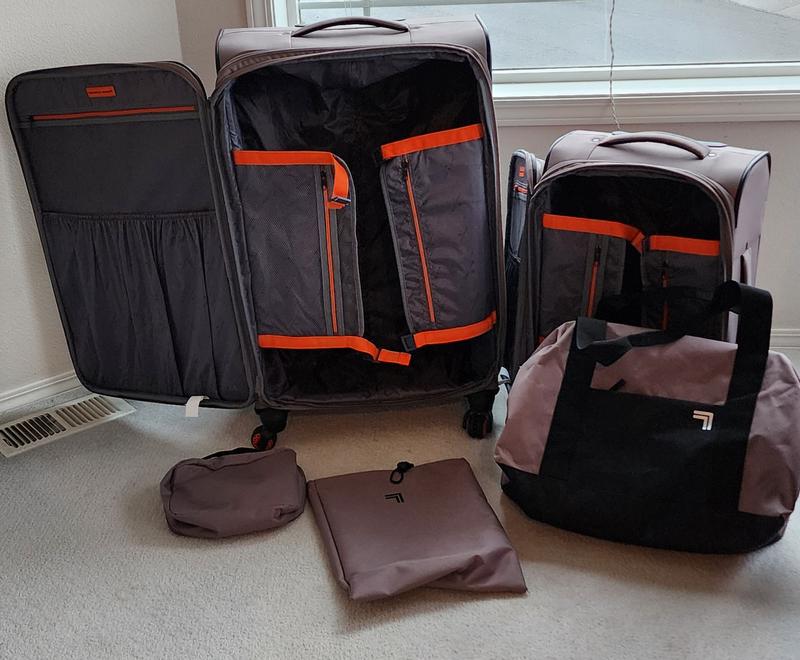 Sharper Image Travel Eva Molded 5 Piece Softside Luggage Set - Macy's