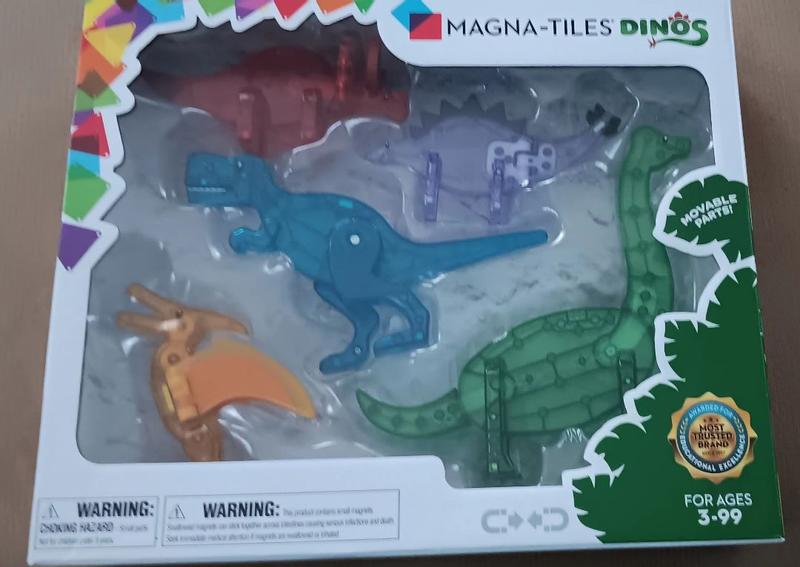 MAGNA-TILESA MAGNA-TILES Dinos 5-Piece Magnetic Construction Set, Ages ...